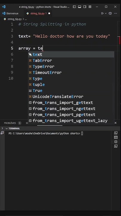 Split a Text into a List of words using Python - YouTube