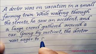 Mono Cursive writing Paragraph with a ball pen | An Eng... | Doovi