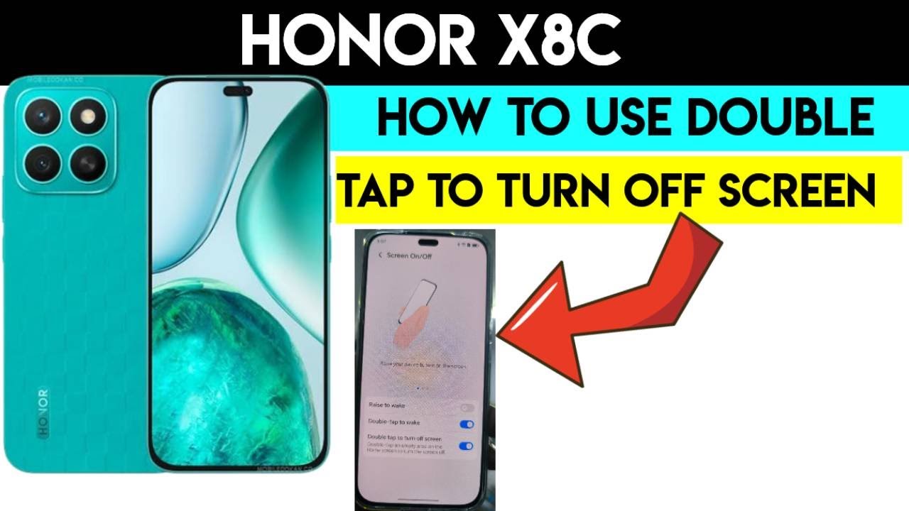 Honor x8c - How to Use Double Tap to Turn Off the Screen - YouTube