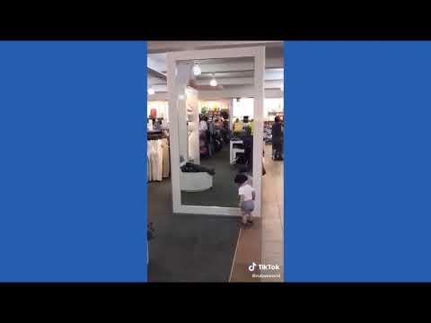 Very Cute Funny Baby Looking At The Mirror, Best Funny Video, Whatsapp and Instagram Funny Story