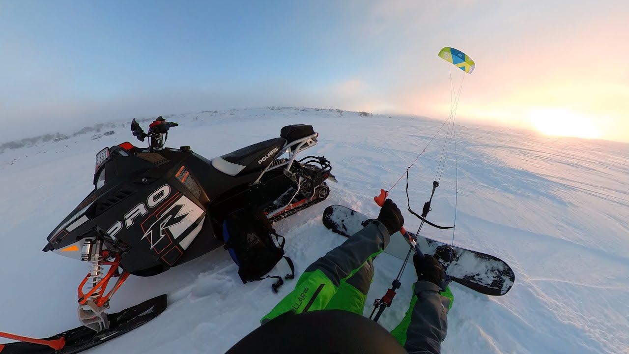 Snowkite with GIN Marabou 2 on Svansjön, Tänndalen, Sweden - YouTube