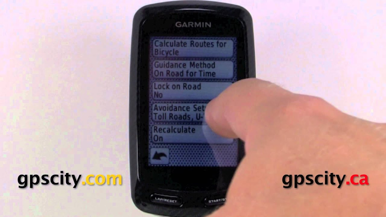Garmin Edge 800 GPS Bike Computer - Routing Options - YouTube
