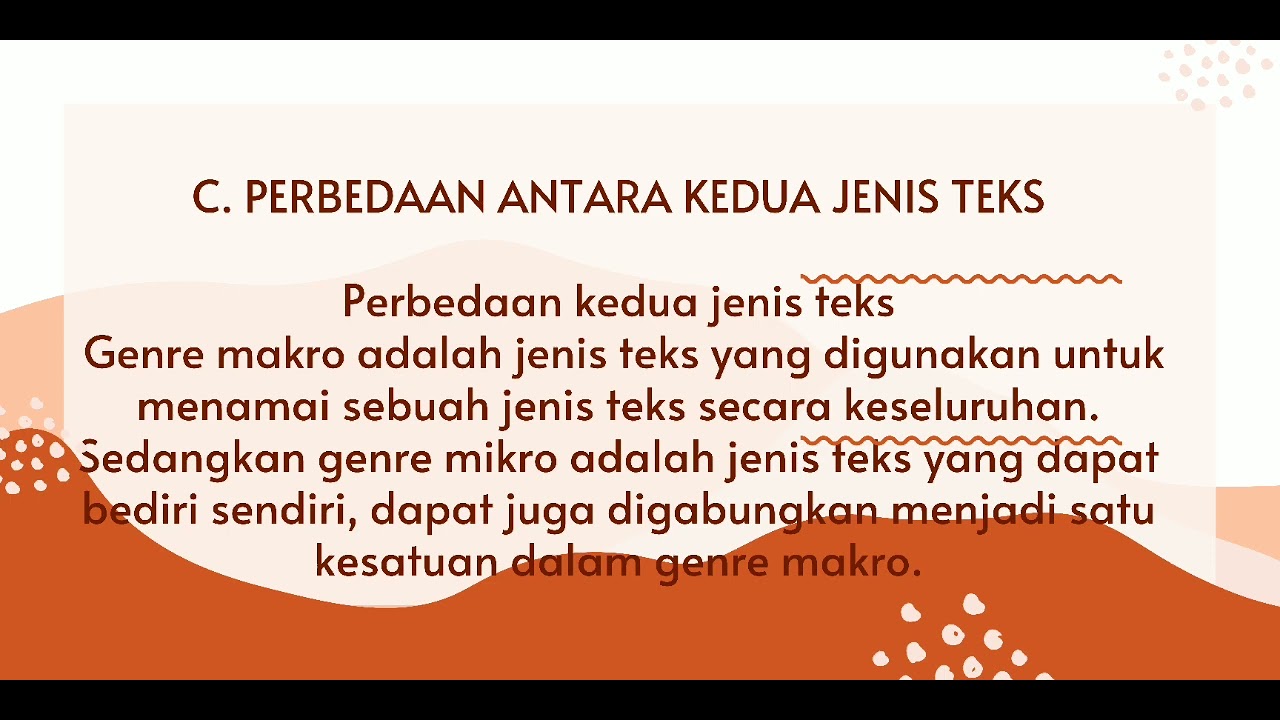 PERBEDAAN TEKS GENRE MIKRO DAN TEKS GENRE MAKRO - YouTube