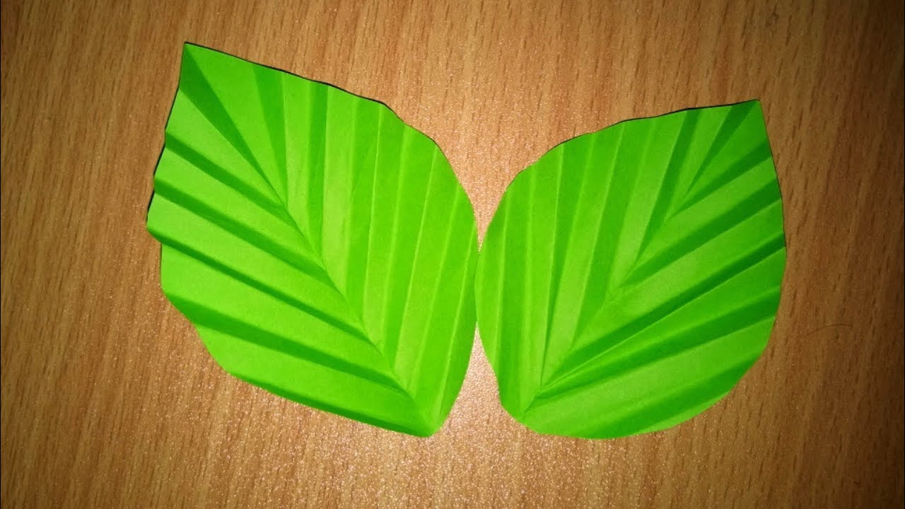 Paper leaf making | papercraft | leaf making - YouTube