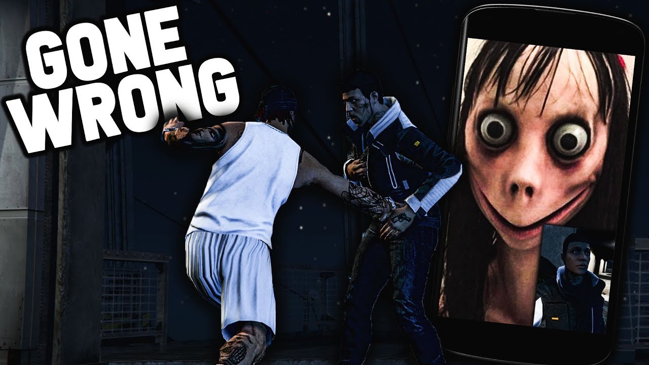 Calling MoMo GONE WRONG! (FUNNY GTA 5 SKIT)THE MOMO CHALLENGE! - YouTube