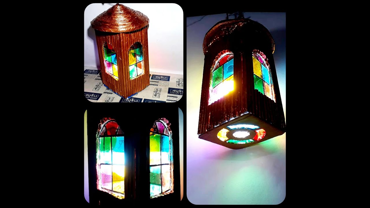 Newspaper lantern // Room decoration idea // CRAFT VLOG //DREAMER OF ...