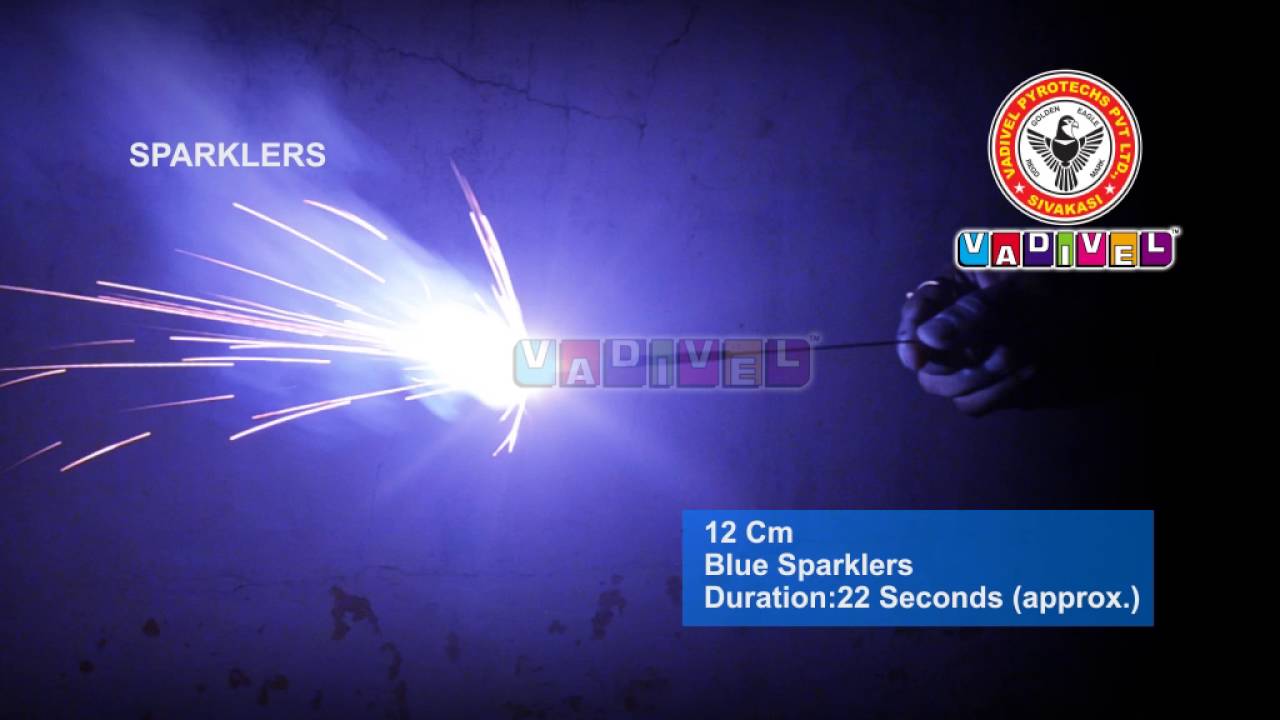 12cm Blue Sparklers - YouTube