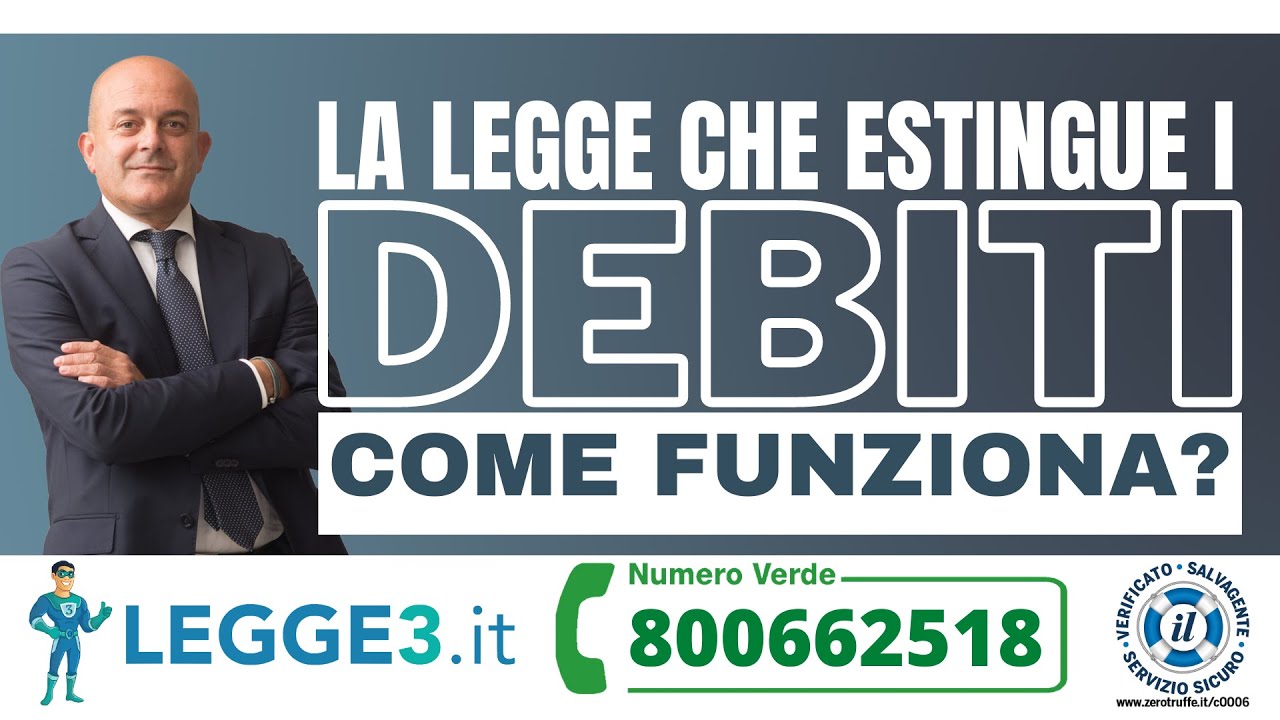 LA LEGGE CHE ESTINGUE I DEBITI e le procedure contro il ...