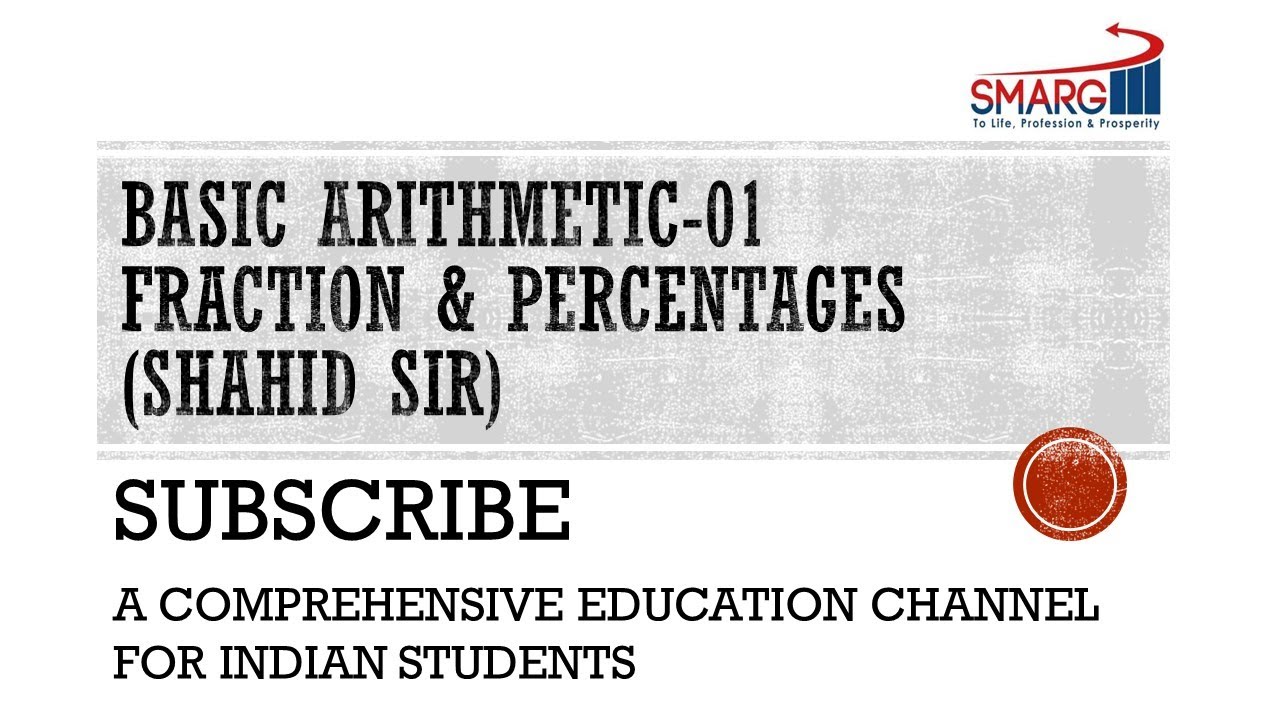 Basic Arithmetic: Fraction and Percentage 01 - YouTube