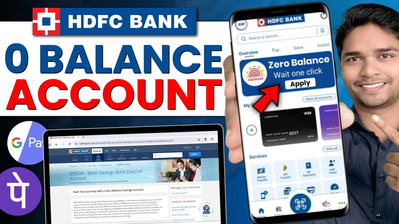 HDFC Bank Account Opening Online 2024 | HDFC Zero Balance Account ...