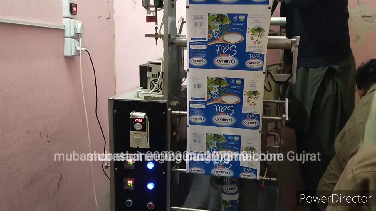 Salt packing machine 800g - YouTube