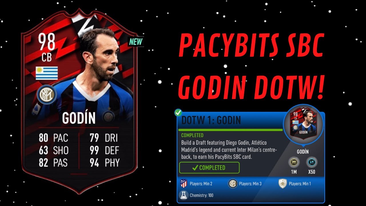 PACYBITS SBC GODIN DRAFT OF THE WEEK!- FUT 20 Pacybits Pack Opener ...
