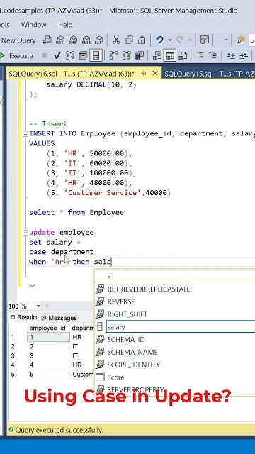 Sql Using Case Statement In Update Datascience Programming Coding Sqltutorial Youtube