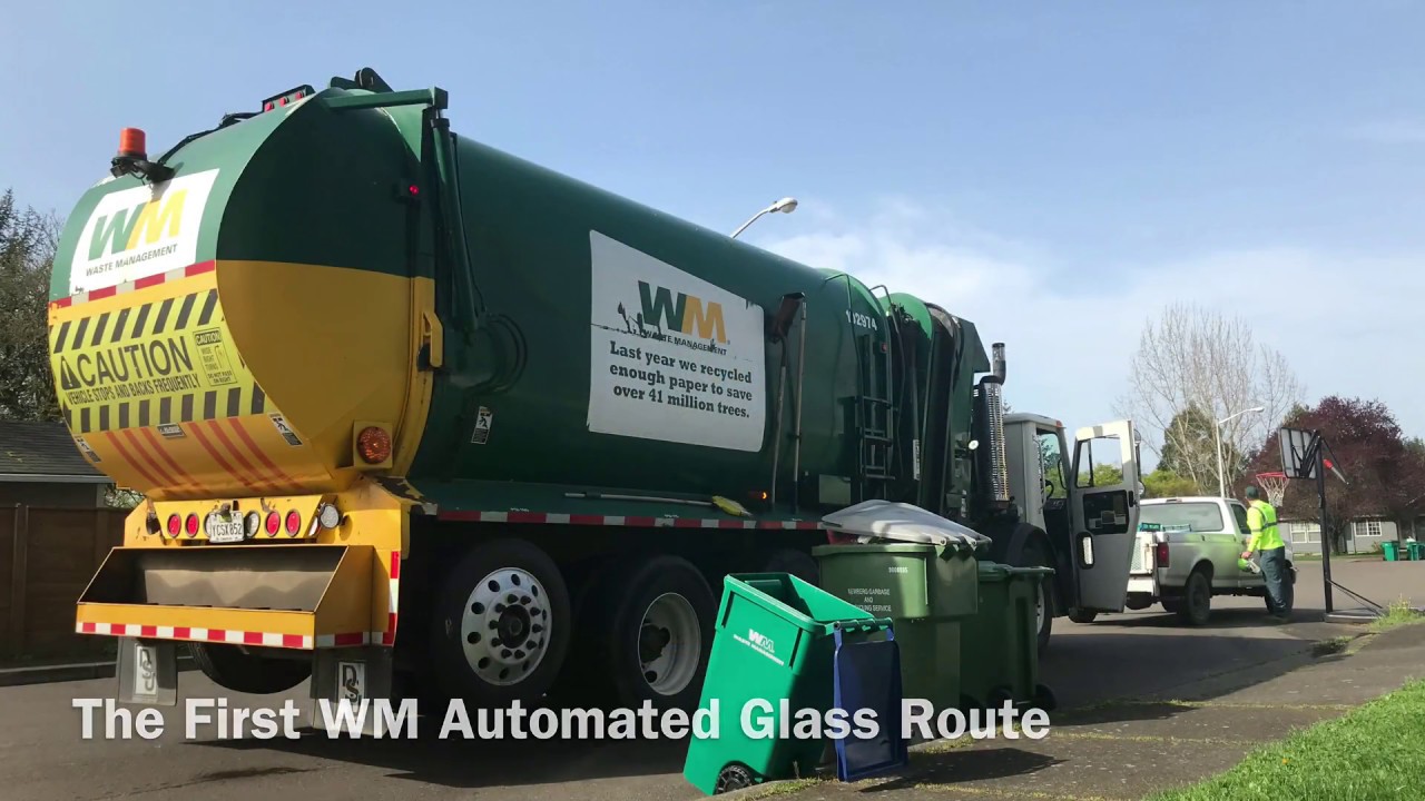 Waste Management’s First Automated Glass Route!! - YouTube