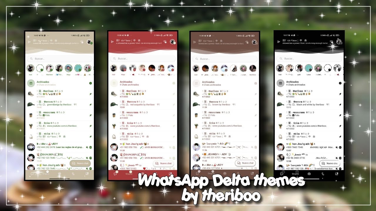 WhatsApp Delta themes | Temas para WhatsApp Delta | @theriboo - YouTube