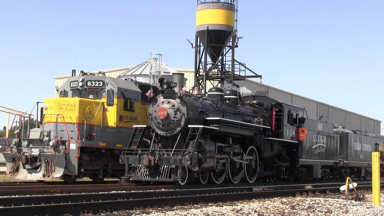 Sugar Express, Clewiston Comet, 1920, 4-6-2, No. 148, 4-12-2025 - YouTube