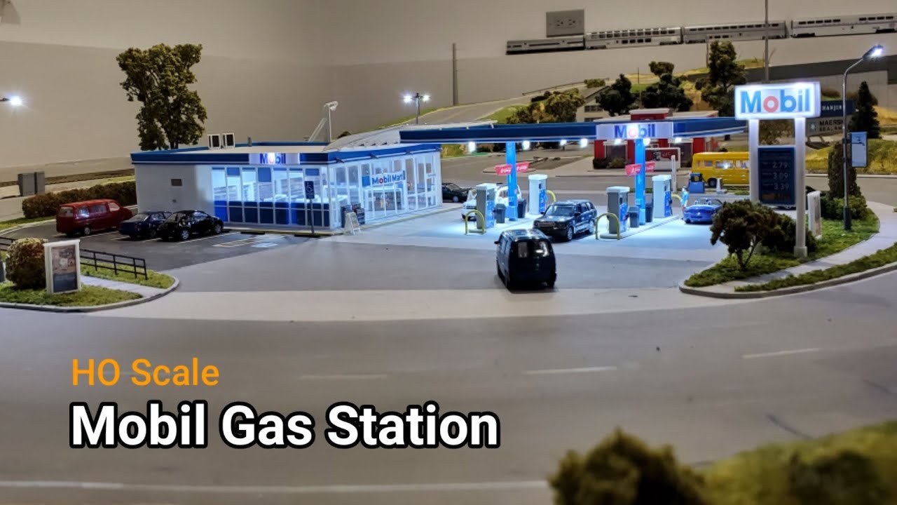 HO Scale Mobil Gas Station - YouTube