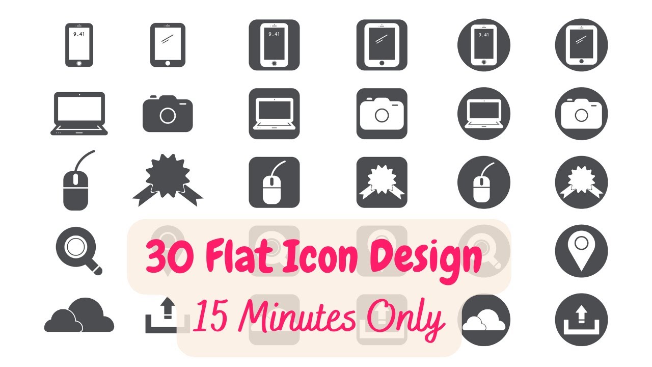 30 Beautiful Icons Set Design Within 15 Minutes | Design Modern ...