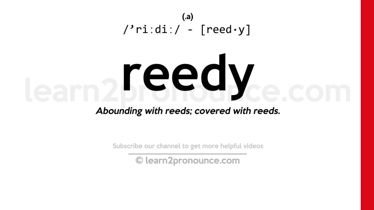 Pronunciation of Reedy | Definition of Reedy - YouTube