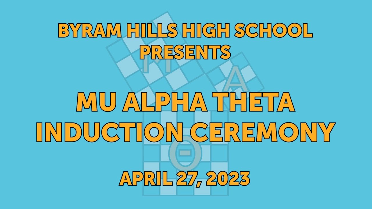 Mu Alpha Theta Induction Ceremony - April 27, 2023 - YouTube