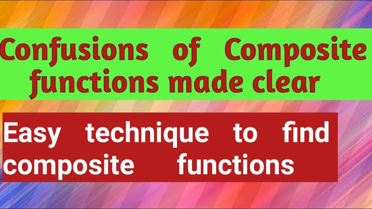 How to find composite functions /Experience Maths - YouTube