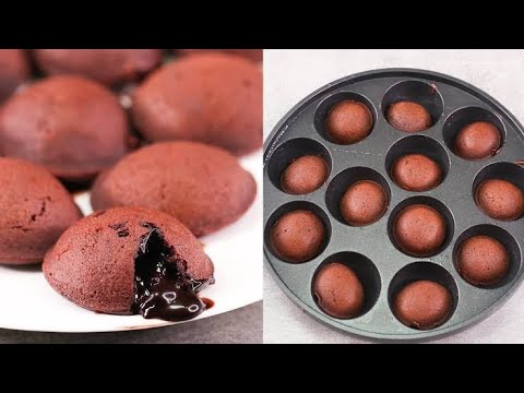 10 Minute Mini Choco Lava Bombs In Appam Maker। 🟤♥️ Mini Choco Lava ...