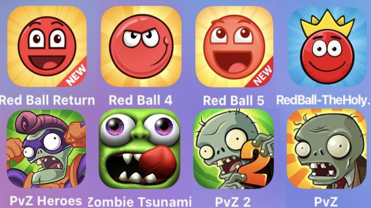 Red Ball 4,Red Ball Adventure,Red Ball 5,Red Ball Holy Treasure,PVZ ...
