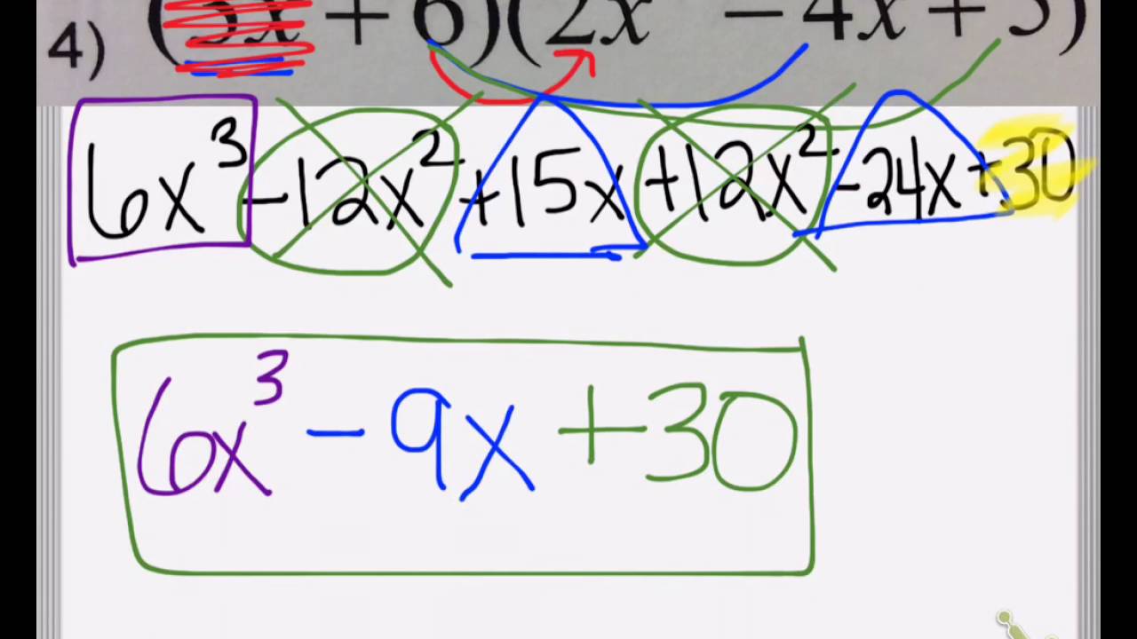 6.4 #1-6 Video Notes Multiplying Polynomials - YouTube