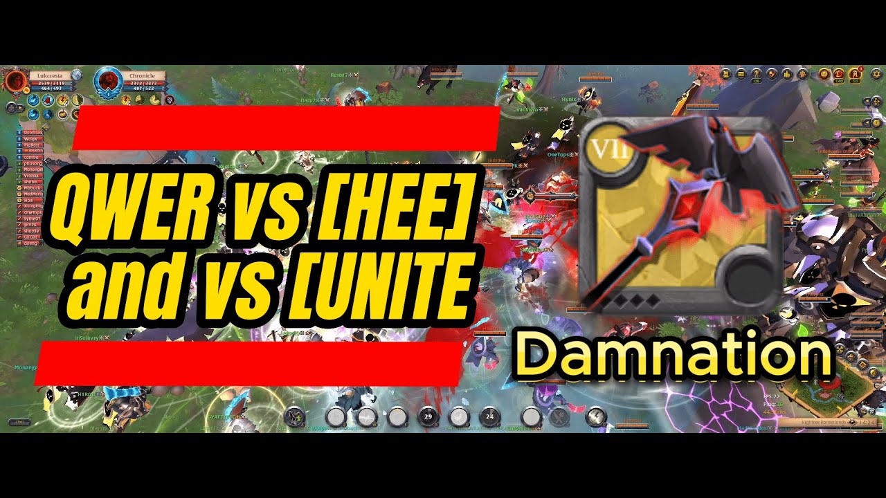 QWER vs [HEE] and vs [UNITE] | 14~16UTC | 10/27/2023 | Damnation | Albion Online EAST - YouTube