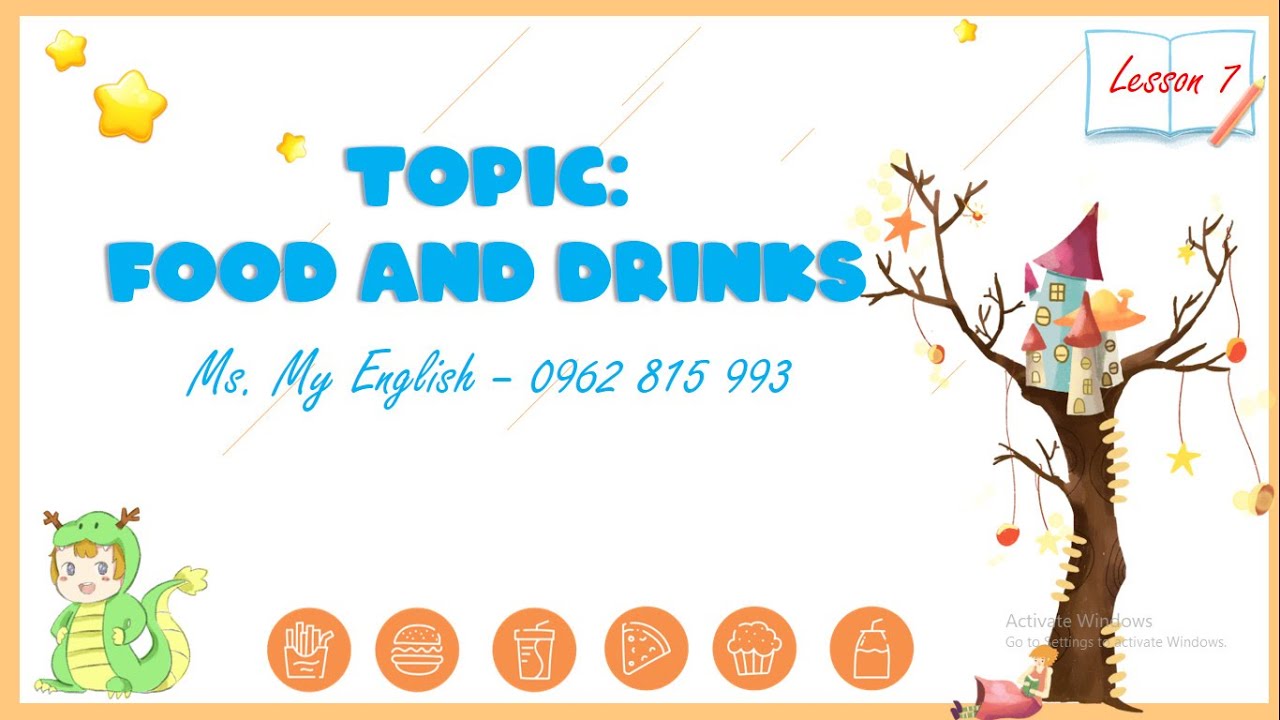 Cambridge Starters (Book 2) - Food and drinks - lesson 7 - YouTube