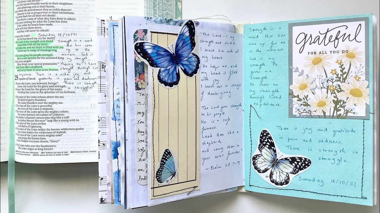 Faith junk journal with me - Psalm 28:7-9 - YouTube