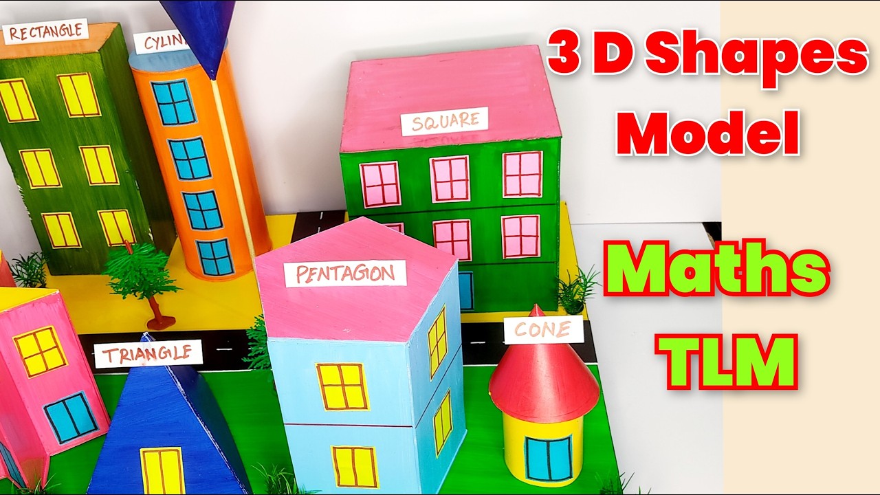 3D Shapes City Model | Creative Geometry Project for Kids - YouTube