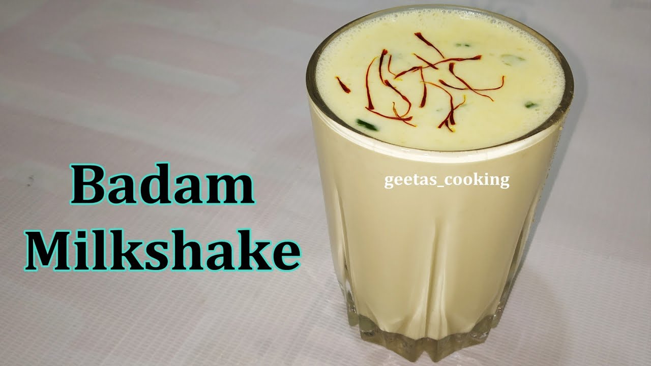 केसर बादाम मिल्कशेक रेसिपी | Kesar Badam Milkshake | Saffron Almond ...