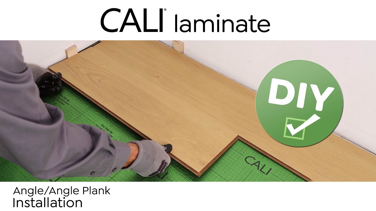 Step-by-Step Angle-Angle Laminate Flooring Installation - YouTube