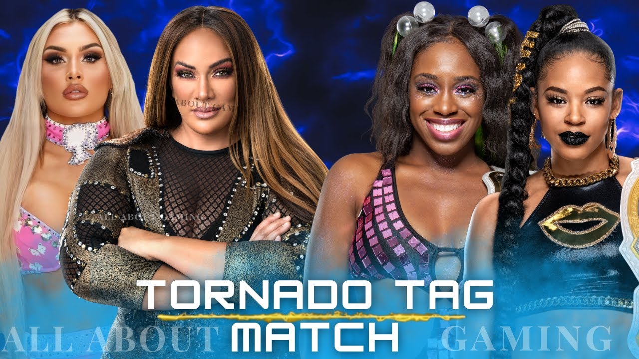 WWE 2k24 - Tornado Tag - Bianca Belair + Naomil VS Nia Jax + Tiffany Stratton | Tag Team Title ...
