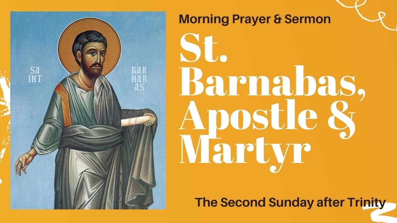 St Barnabas Morning Prayer & Sermon - YouTube