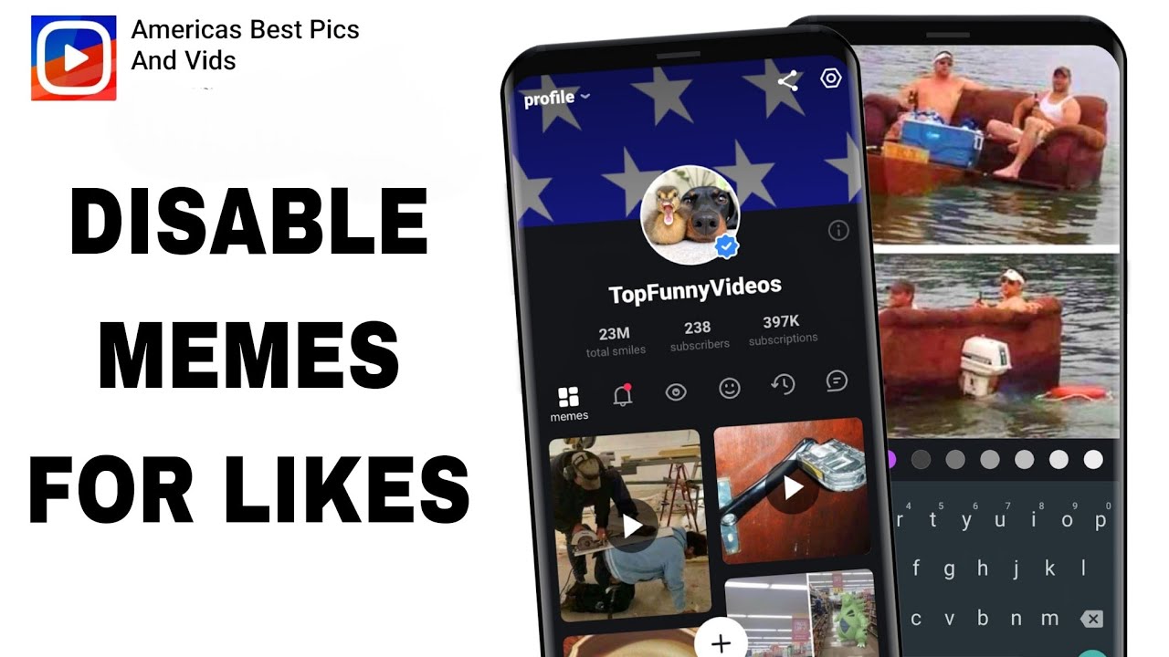 How To Disable Memes For Likes On Americas Best Pics And Vids App - YouTube