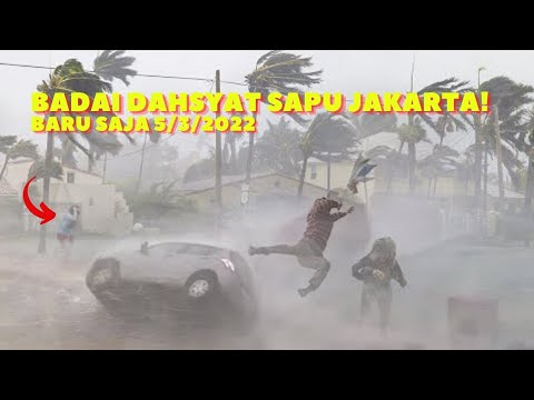 Badai Ribut Jakarta hari ini Baru saja, Angin kencang Jakarta Bekasi ...
