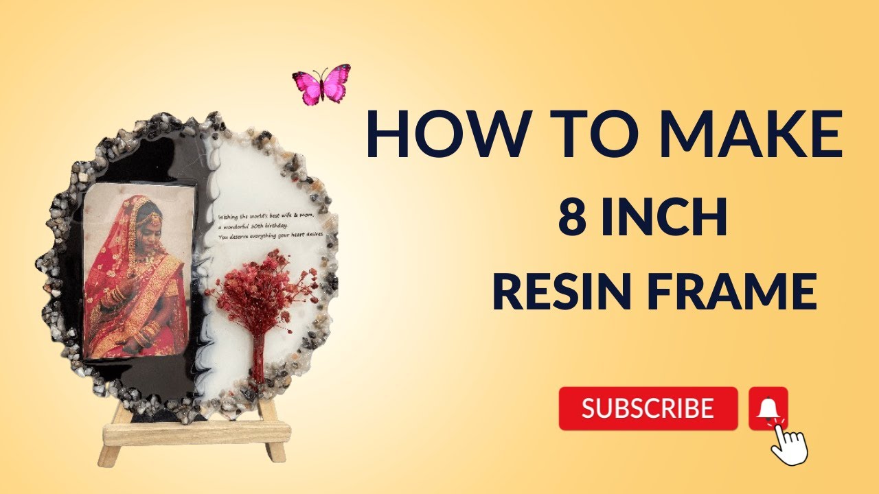 HOW TO MAKE RESIN FRAME || 8 INCH RESIN FRAME || SIRCLE RESIN FRAME ...