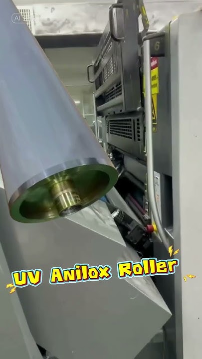 Heidelberg Six Color Press UV Anilox Roller Endless Possibilities! - YouTube