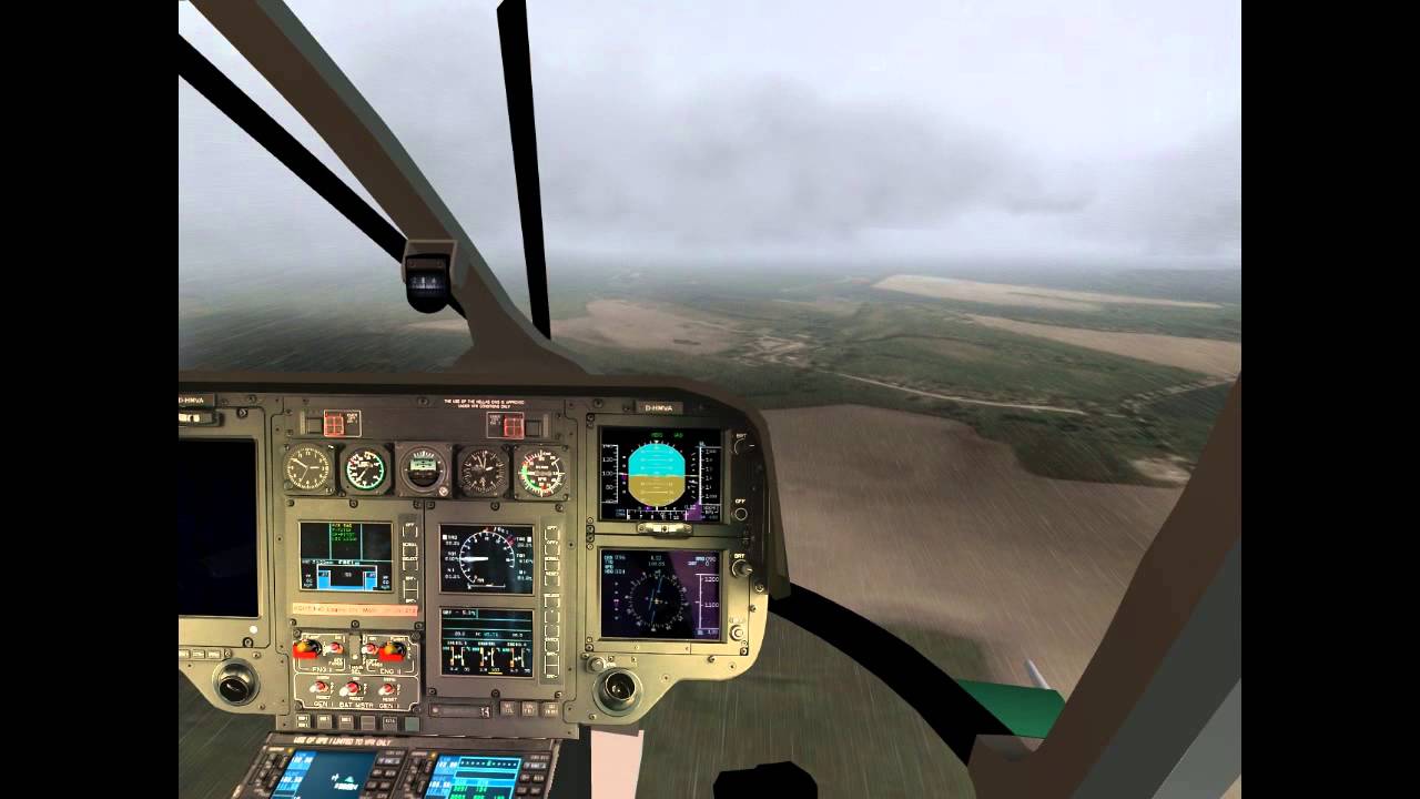 Xplane 9 Helicopter ILS Approach EC 135 - YouTube