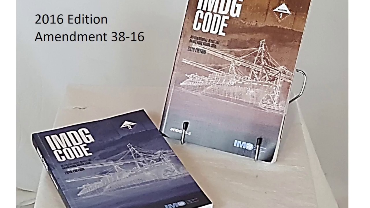 IMDG Code Amendment Cycle - YouTube