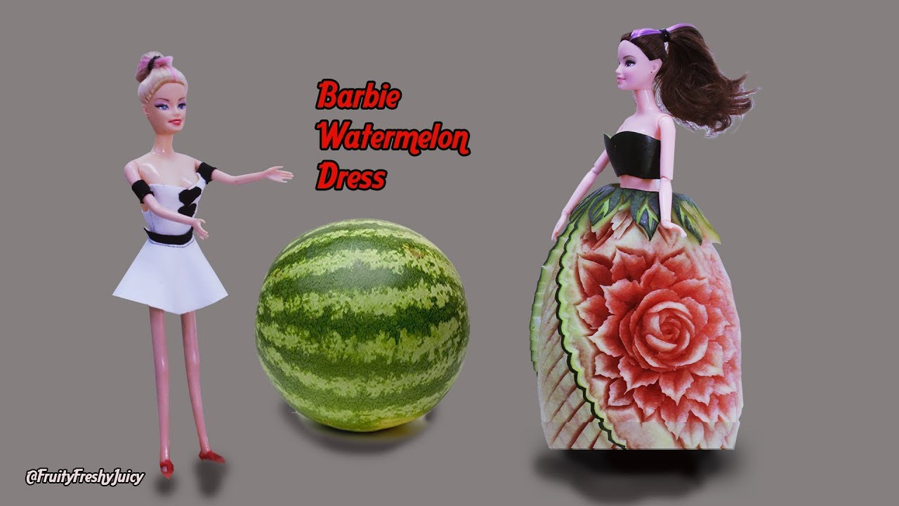 Satisfying Barbie Watermelon Dress Carved by the Team ...