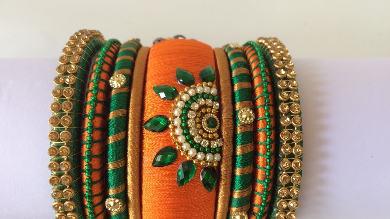 Silk thread bangles - YouTube