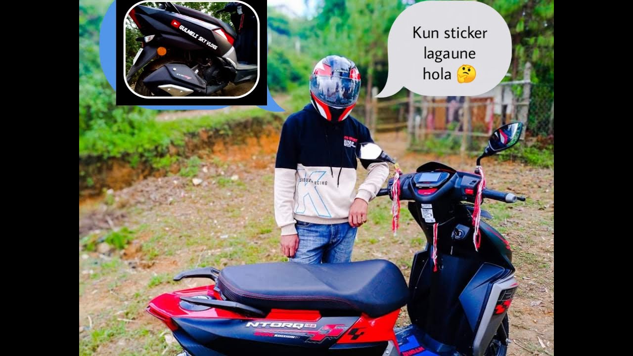 Ntorq sticker modification , Ntorq modification , Ntorq tamghas - YouTube