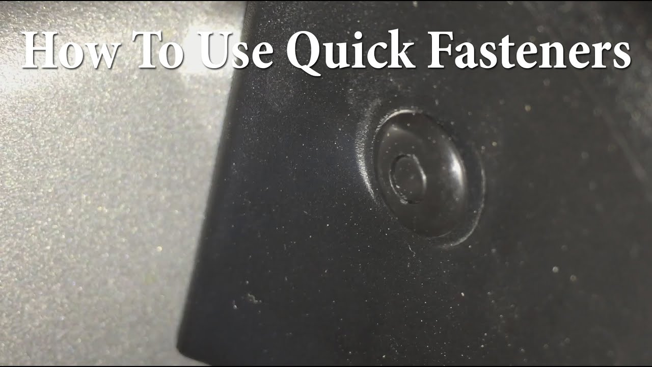 How To Use Motorcycle Quick Fasteners - YouTube