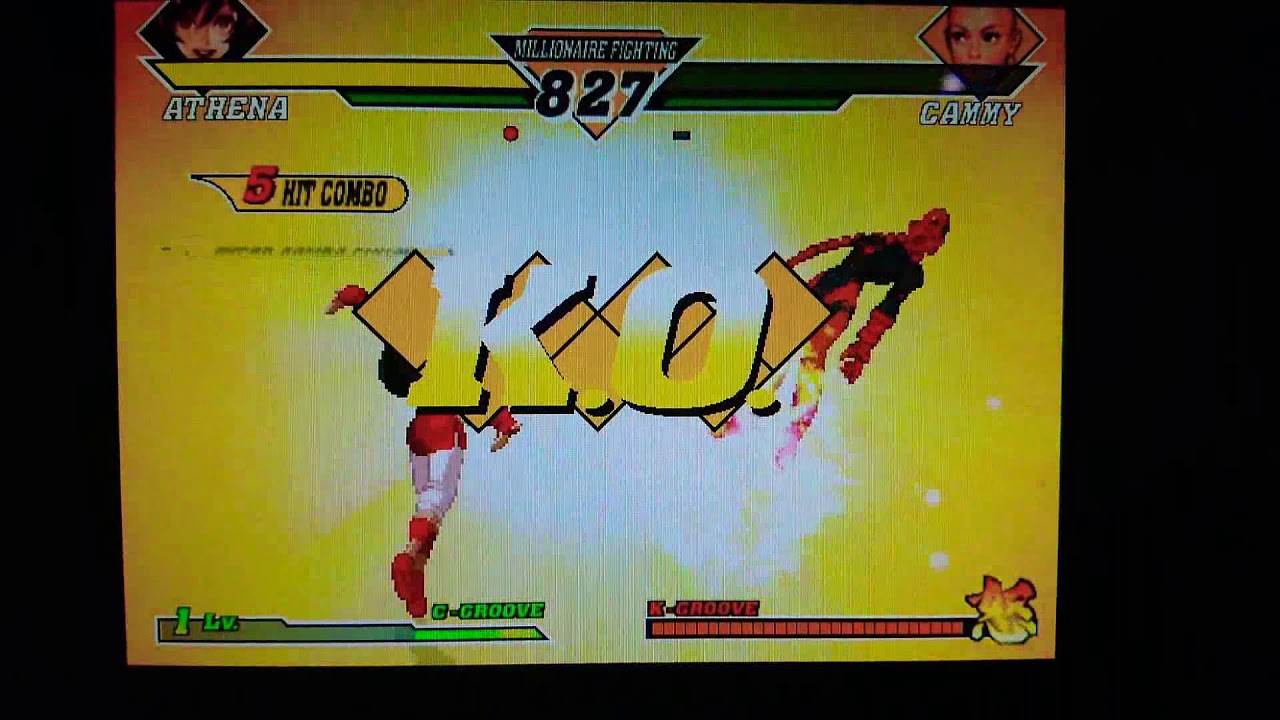 CVS2 ATHENA Command Throw Step Super Combo カプエス2 アテナ コマ投げステップスパコン - YouTube