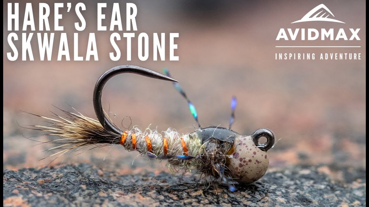 How to tie the Leggy Hare's Ear Skwala Stone | AvidMax Fly Tying ...