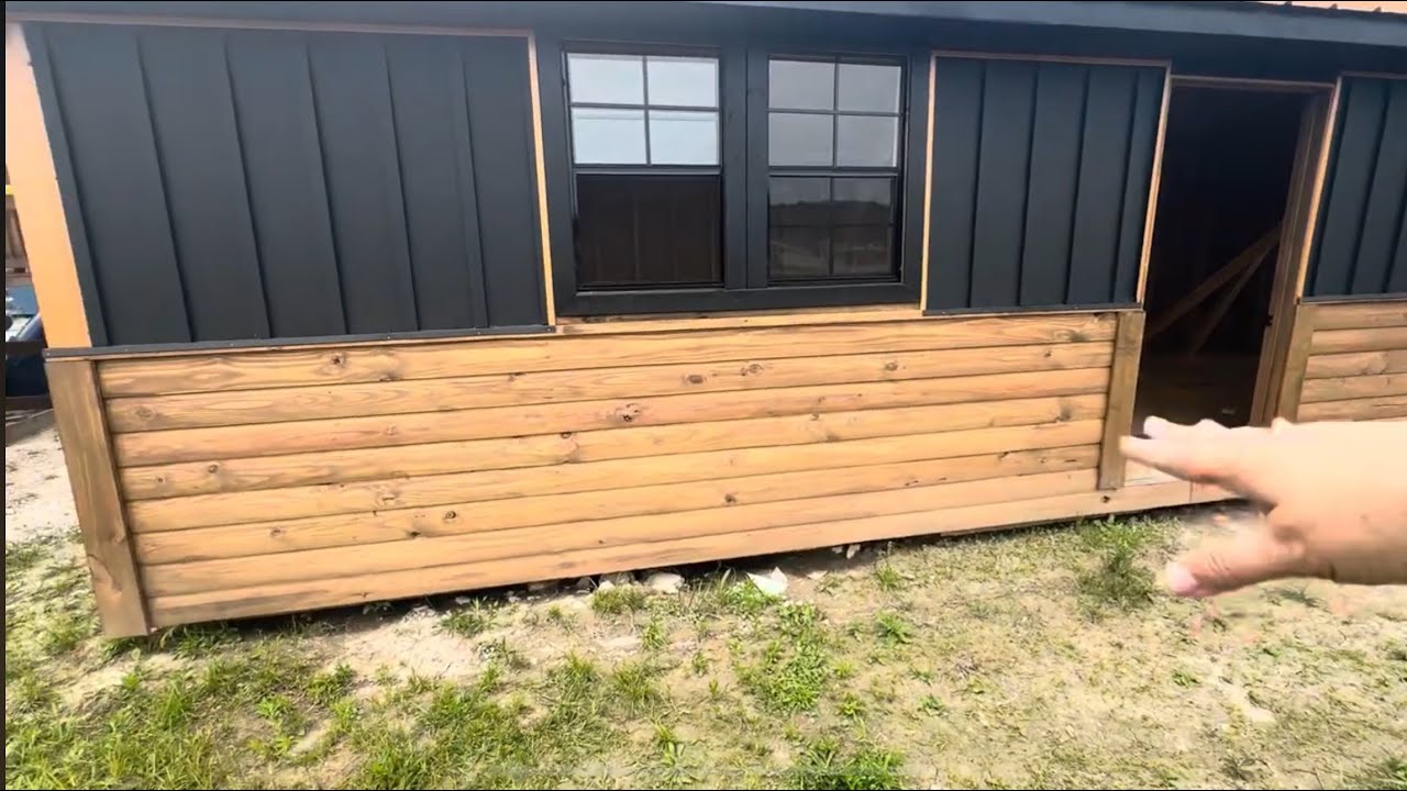 Cute 12x32 cabin shell at wholesale Barnes and more in Corbin, Kentucky ...