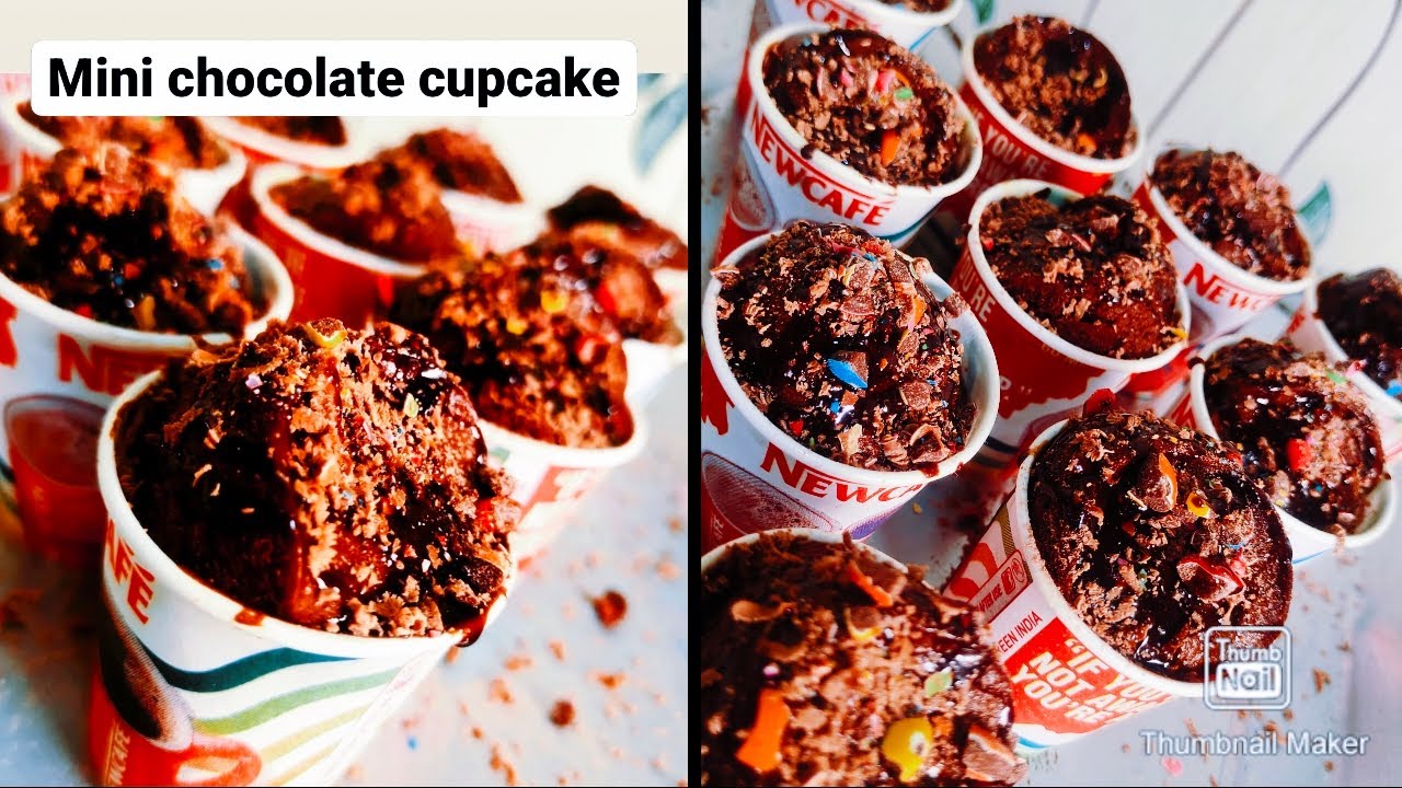 Mini chocolate cupcake/Eggless glass chocolate cake/ Easy cake recipe ...